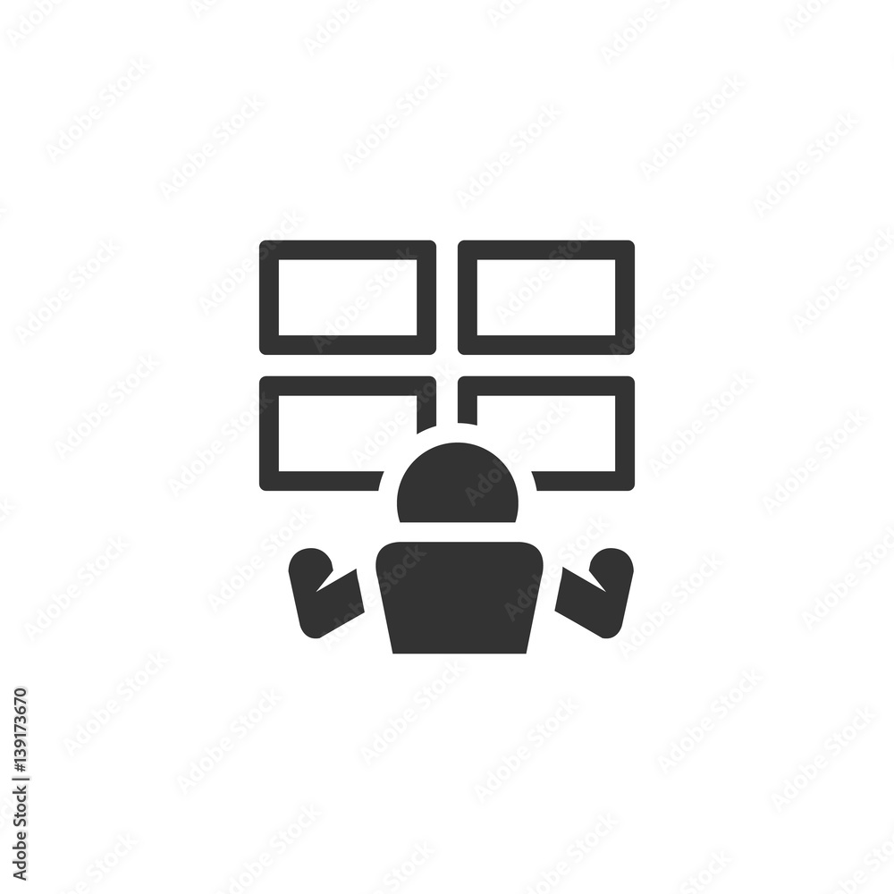 BW Icons - Surveillance room Stock Vector | Adobe Stock
