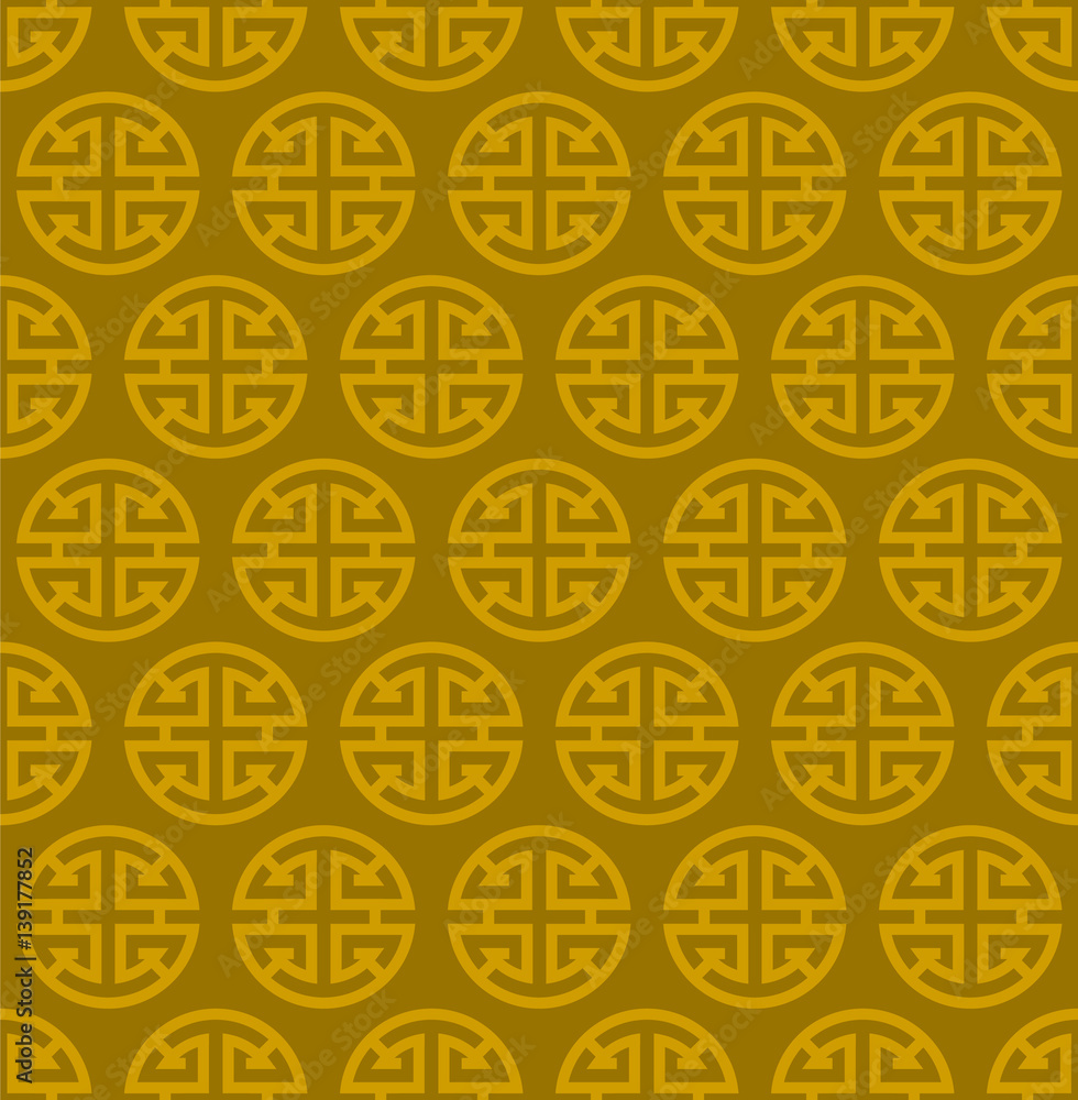 golden chinese tradition seamless pattern, vector Stock Vector | Adobe ...