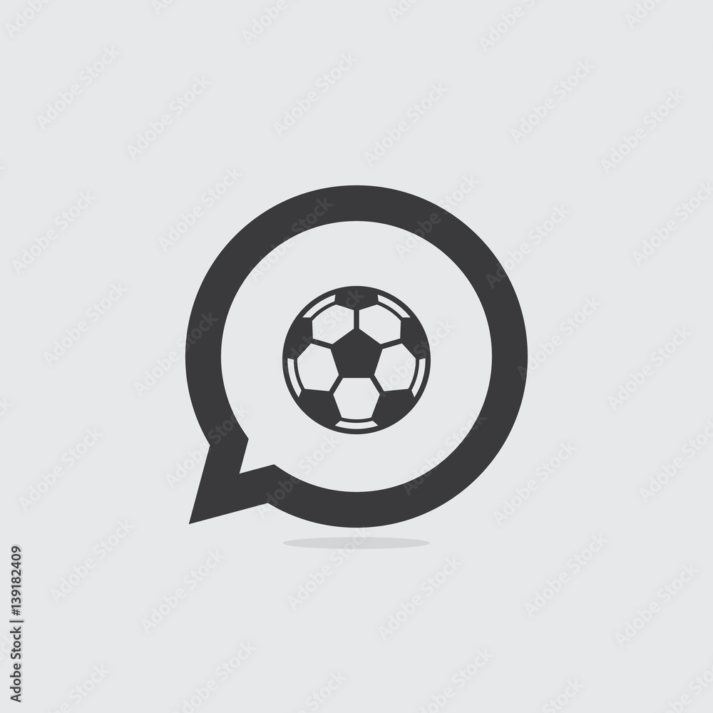 Soccer or Football Speech Bubble Icon Stock Vector | Adobe Stock