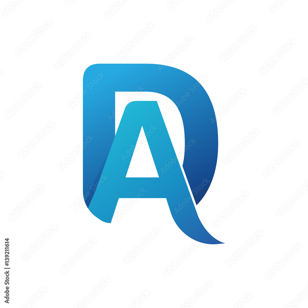 Vector abstract letter D,A logo design concept. Origami paper icon set ...