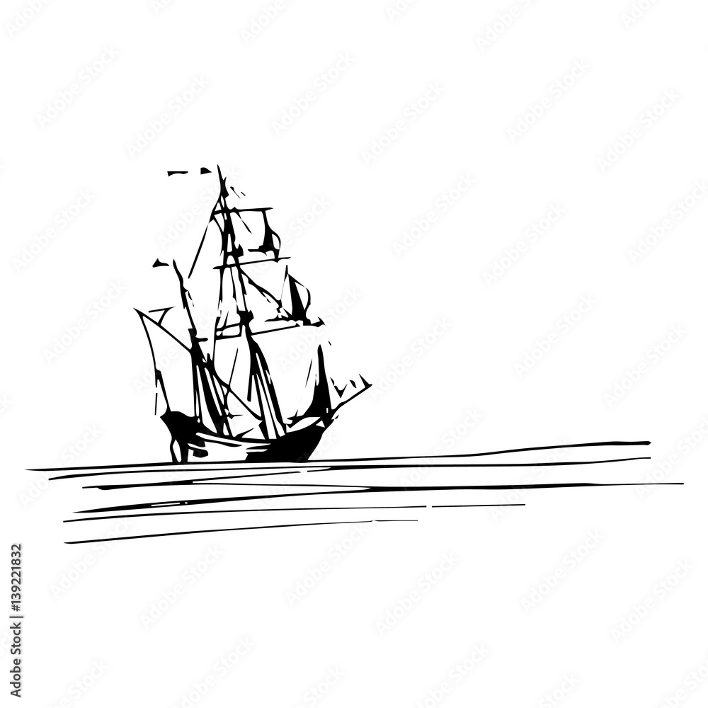 Sloop Sailing Ship
