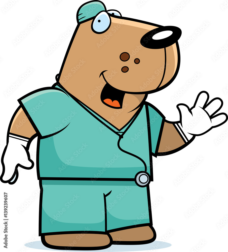 Cartoon Dog Doctor Stock Vector | Adobe Stock