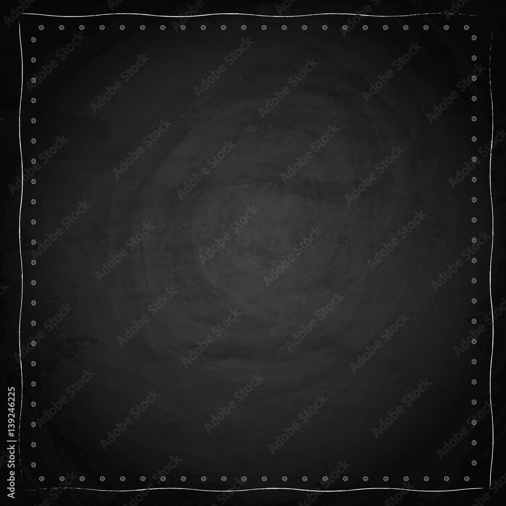 Empty border on blackboard chalkboard background Stock Vector | Adobe Stock