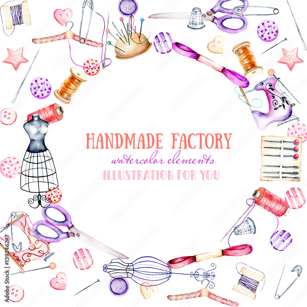 Hand Sewing Clipart Borders