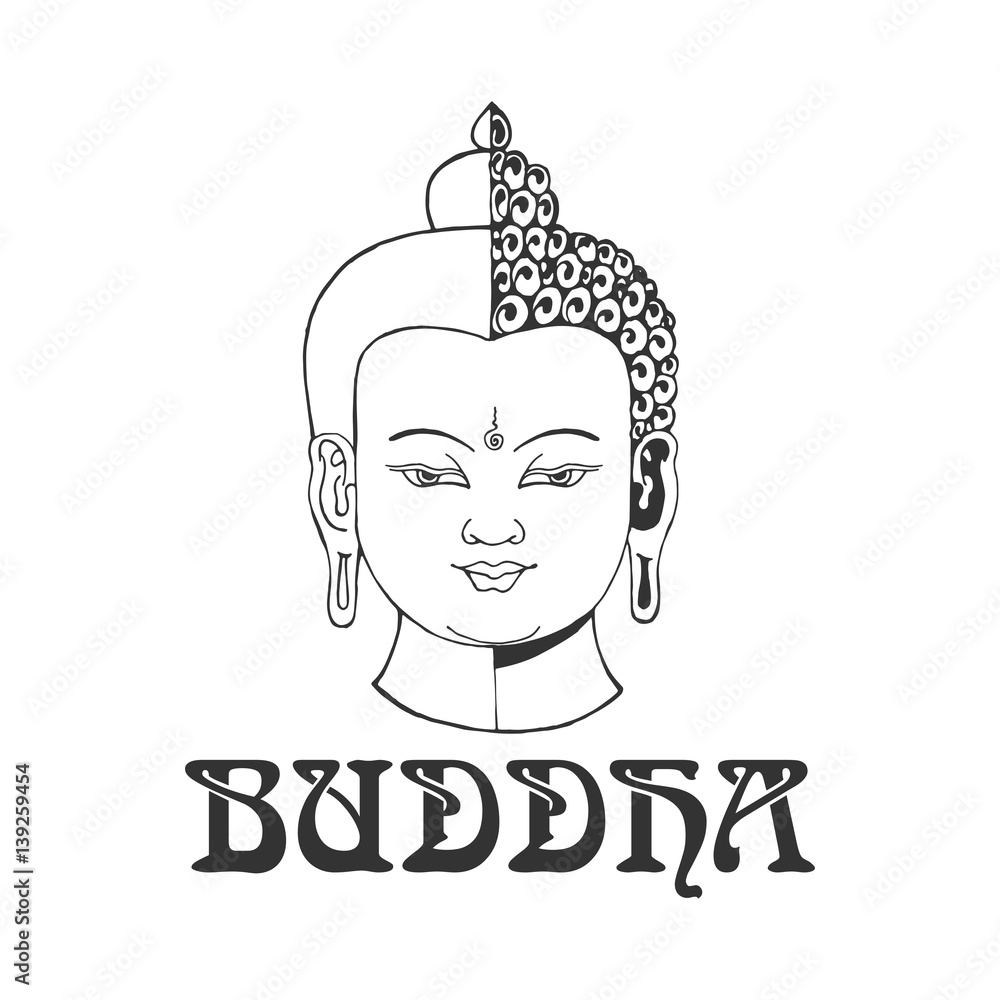 Buddha Head Vector