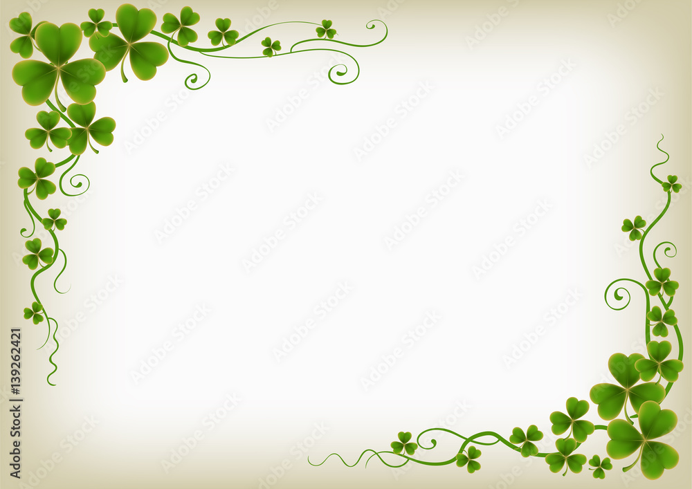 Shamrock Border Vector