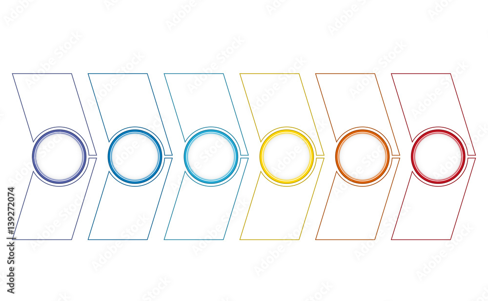 Timeline arrows 6 options Stock Illustration | Adobe Stock