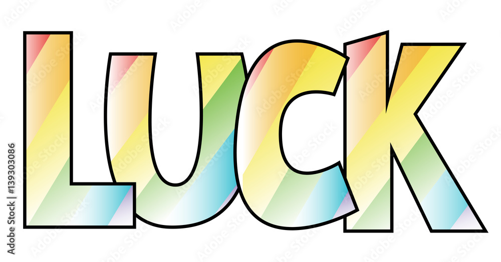 Rainbow Luck Letters Stock Vector | Adobe Stock
