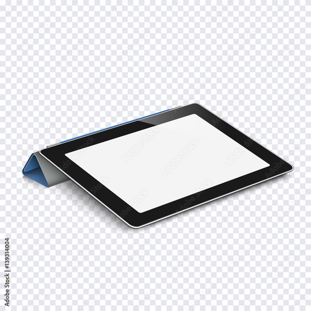 Tablet with blank screen isolated on transparent background Stock ...