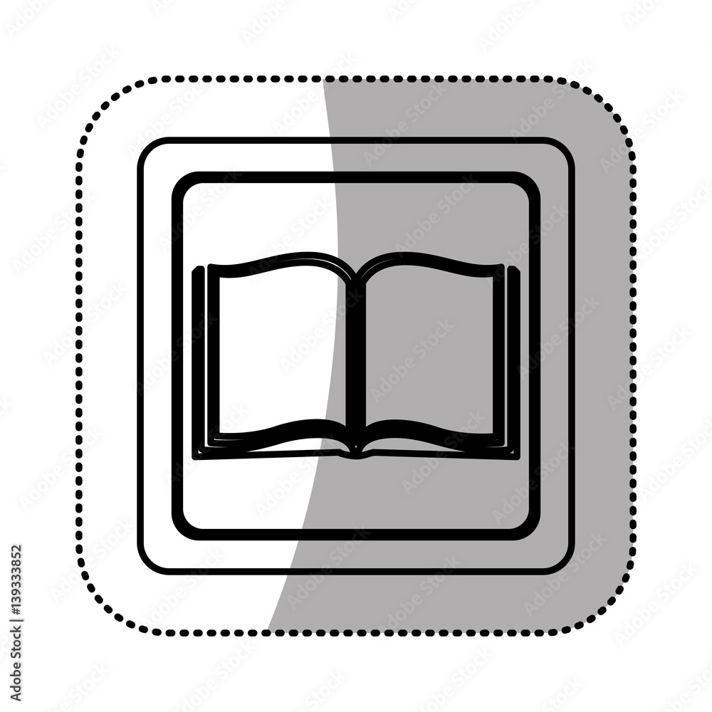 silhouette emblem book open icon, vector illustraction design image ...