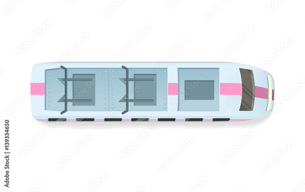 Tramway or Speed Train Top View Vector Icon Stock Vector | Adobe Stock