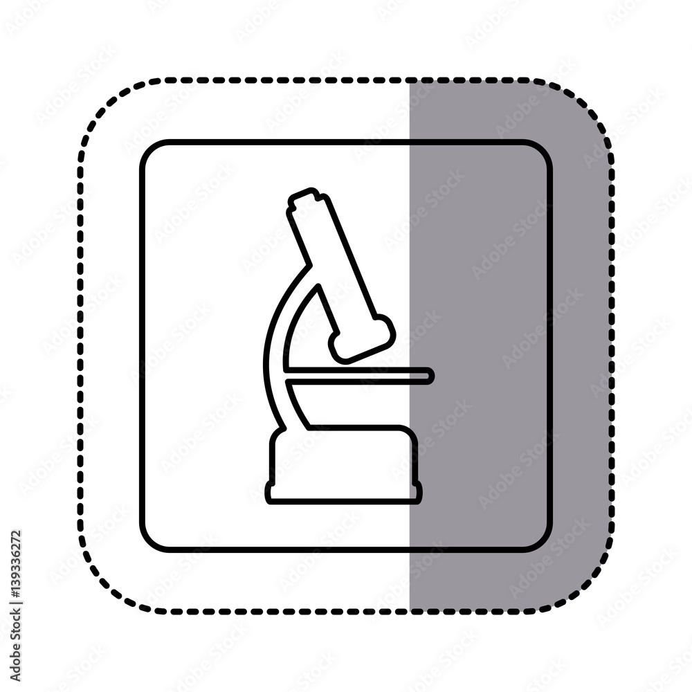white emblem microscope icon, vector illustraction design image Stock ...