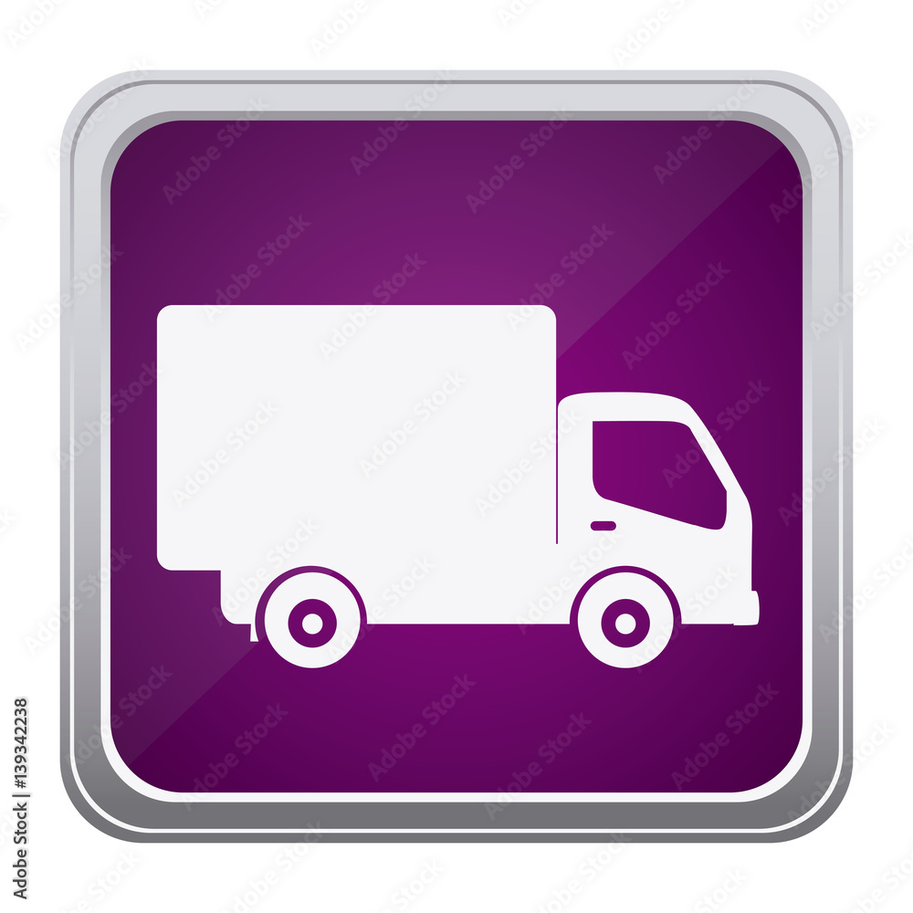 purple emblem delivery car icon, vector illustraction design image ...