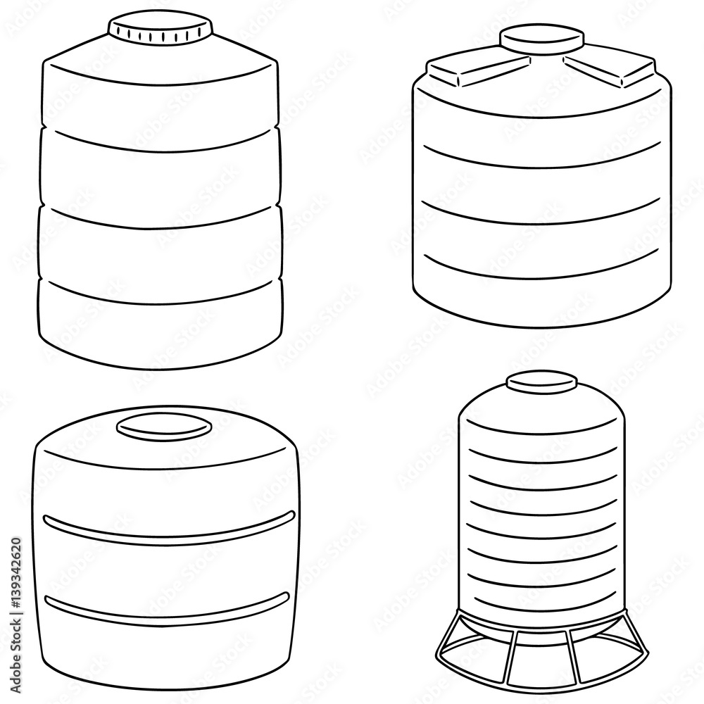 vector set of water storage tank Stock Vector | Adobe Stock