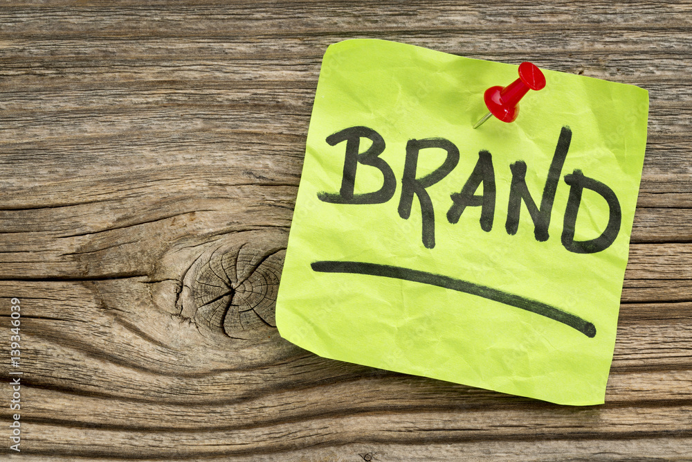 brand reminder note Stock-Foto | Adobe Stock
