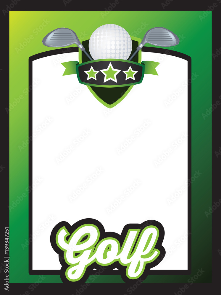 sports template poster or leaflet background golf Stock Vector | Adobe ...