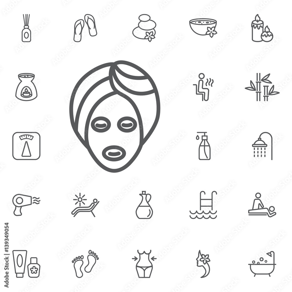 facial mask icon. beauty set of icons Stock-Vektorgrafik | Adobe Stock