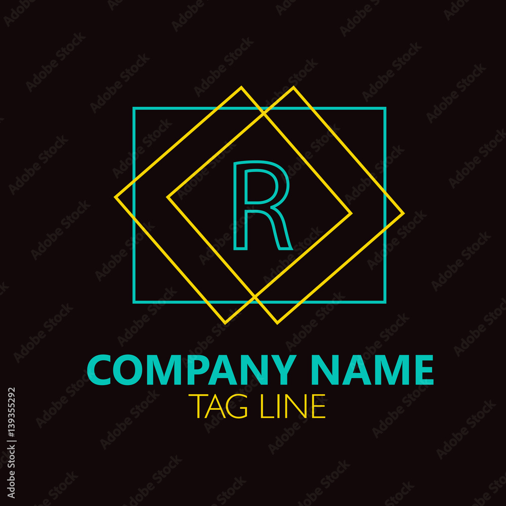 R Letter Logo Design.Sign.Symbol Stock-Vektorgrafik | Adobe Stock