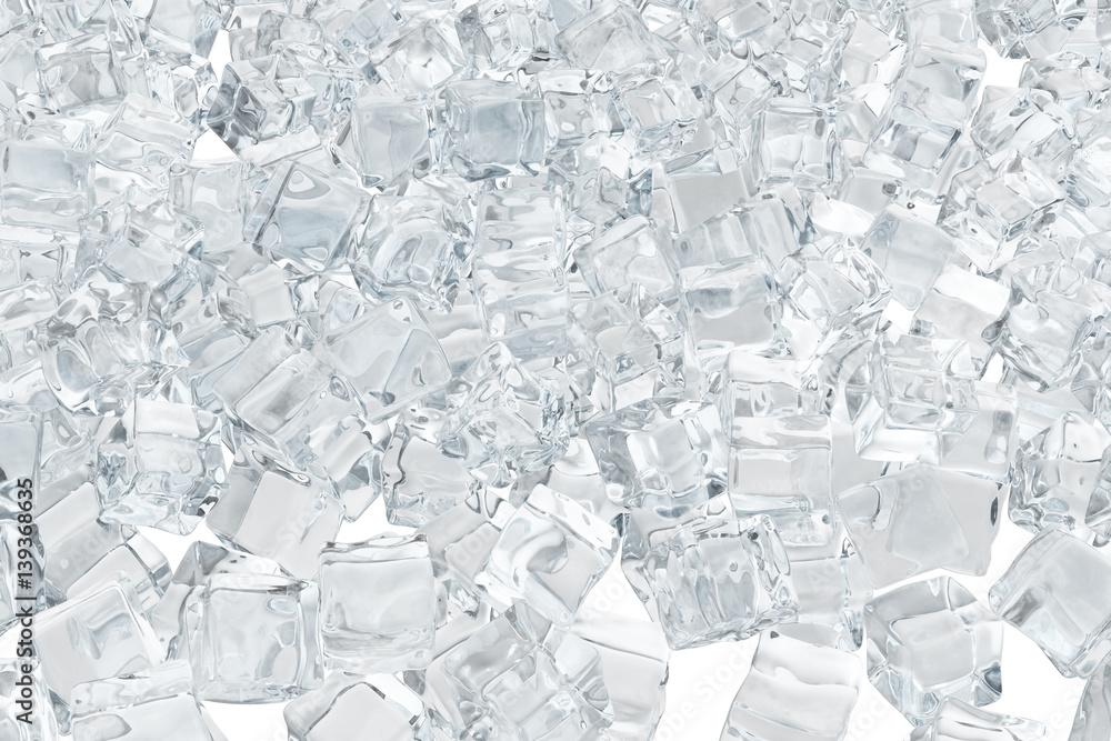 White Ice Cubes Wallpaper