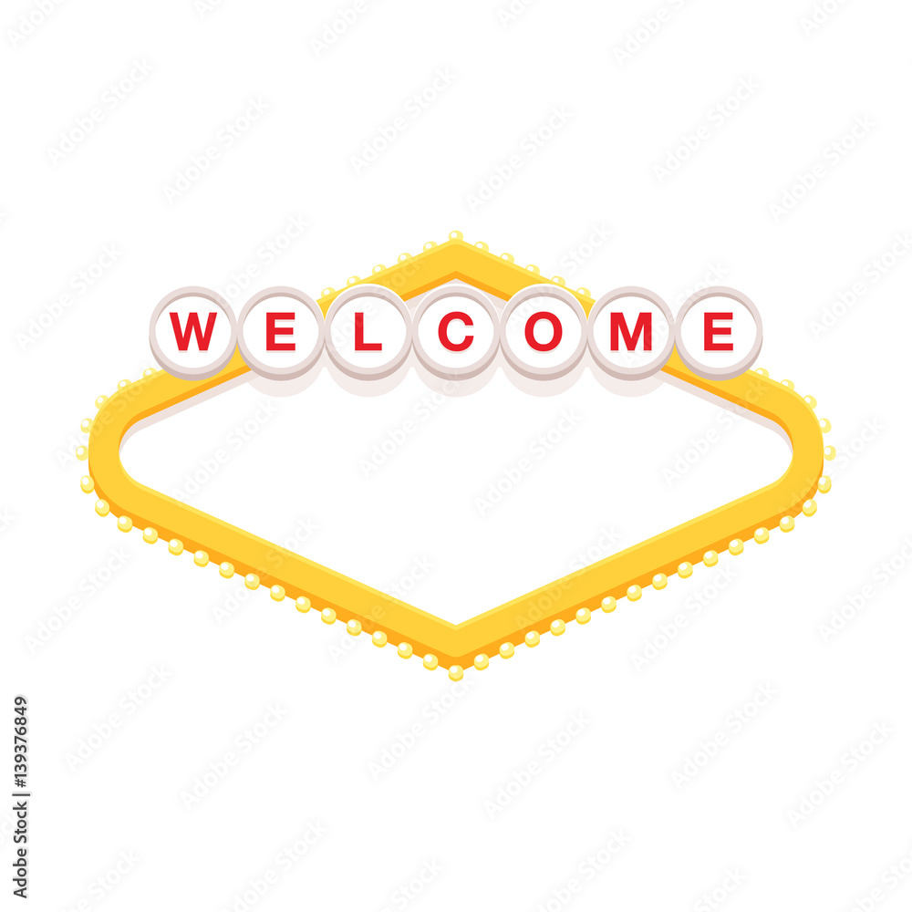 Blank retro welcome sign Stock Vector | Adobe Stock