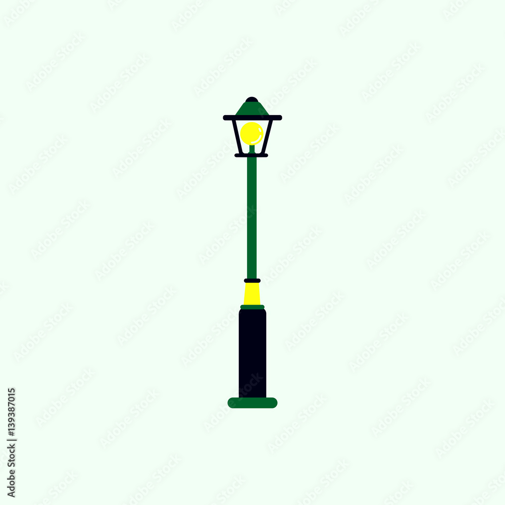 Street light icon, street lamp Stock Vector | Adobe Stock