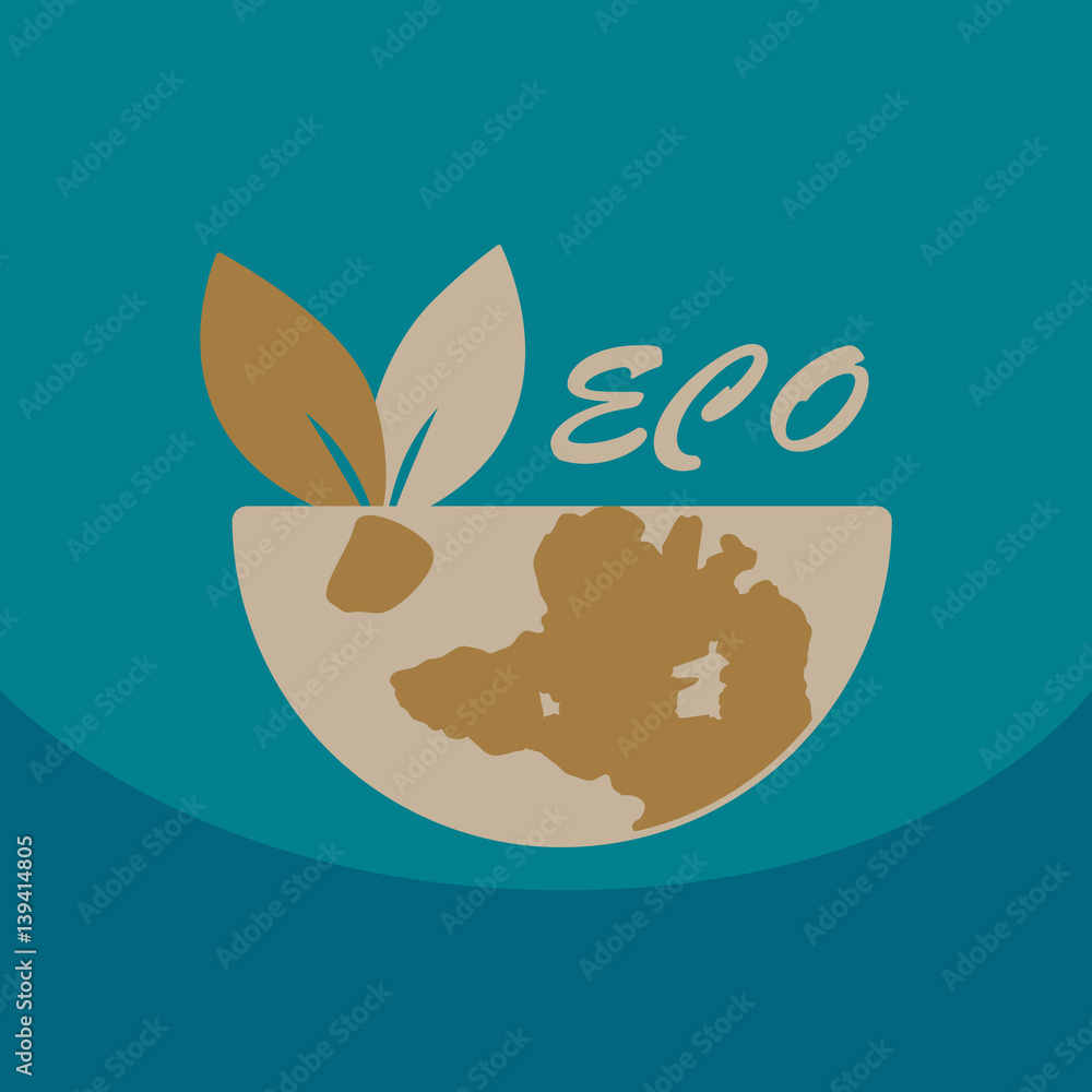 Leaf in hand logo. Organic Life symbol. Eco planet. save clean planet ...