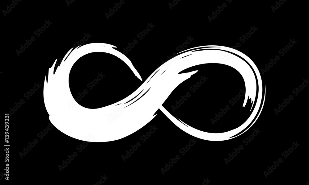 Infinity symbol ink brush stroke Stock Vector | Adobe Stock