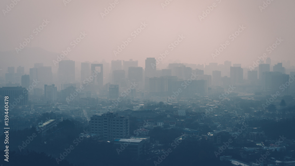 City fine dust Stock Photo | Adobe Stock