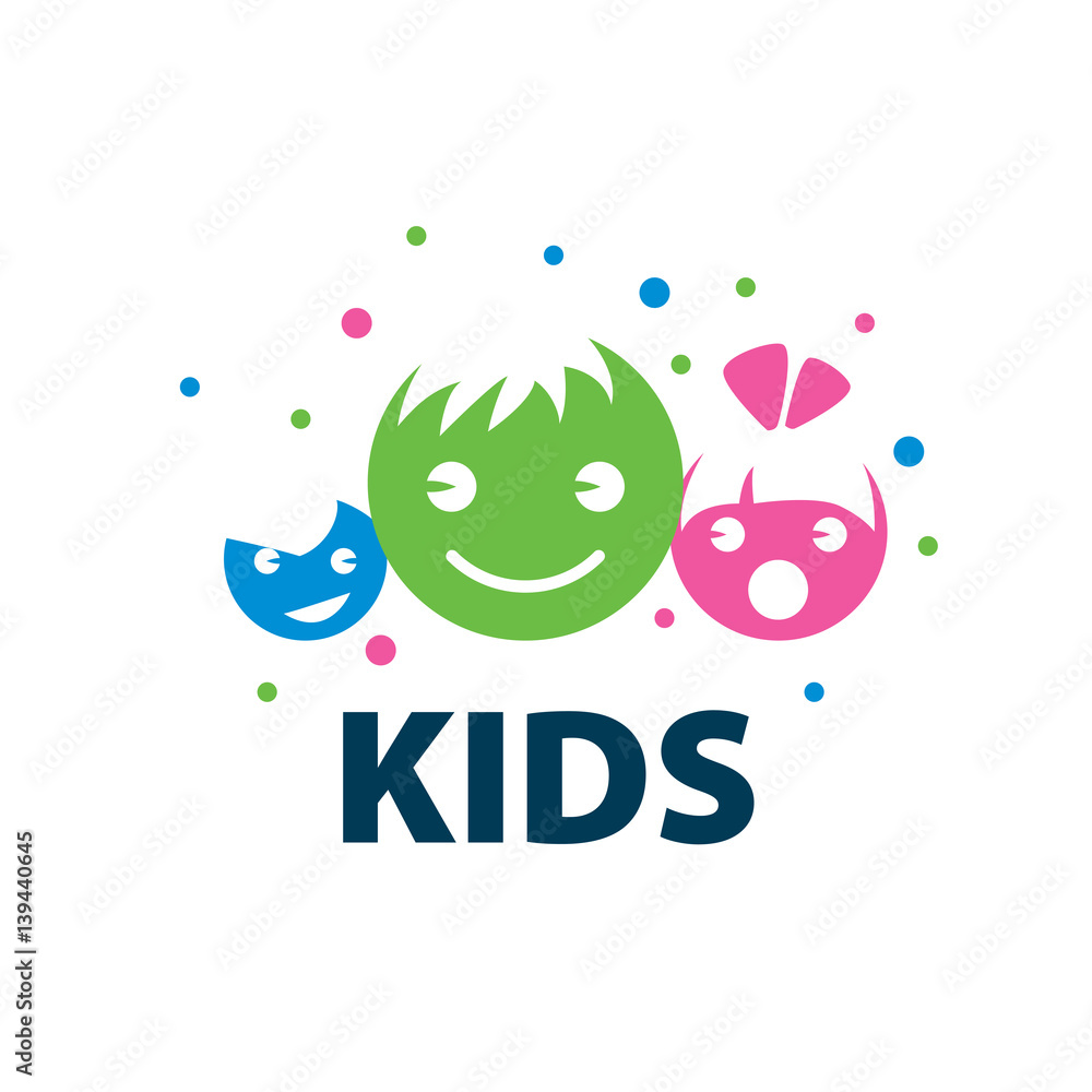 vector logo kids Stock Vector | Adobe Stock