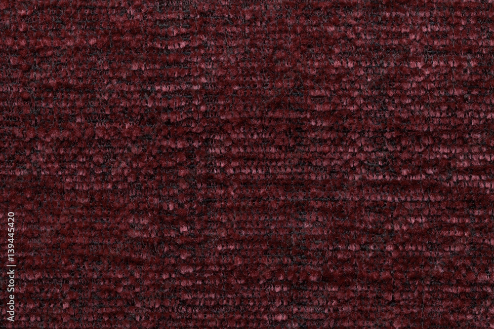 Red fluffy background of soft, fleecy cloth. Texture of textile closeup ...