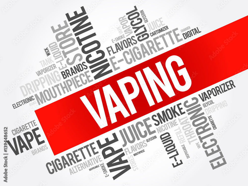 Vaping word cloud collage, concept background Stock Vector | Adobe Stock