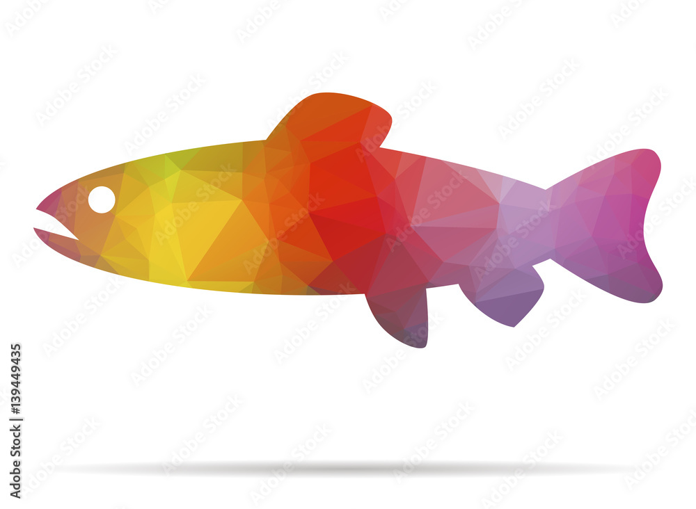 low poly fish abstract Stock Vector | Adobe Stock