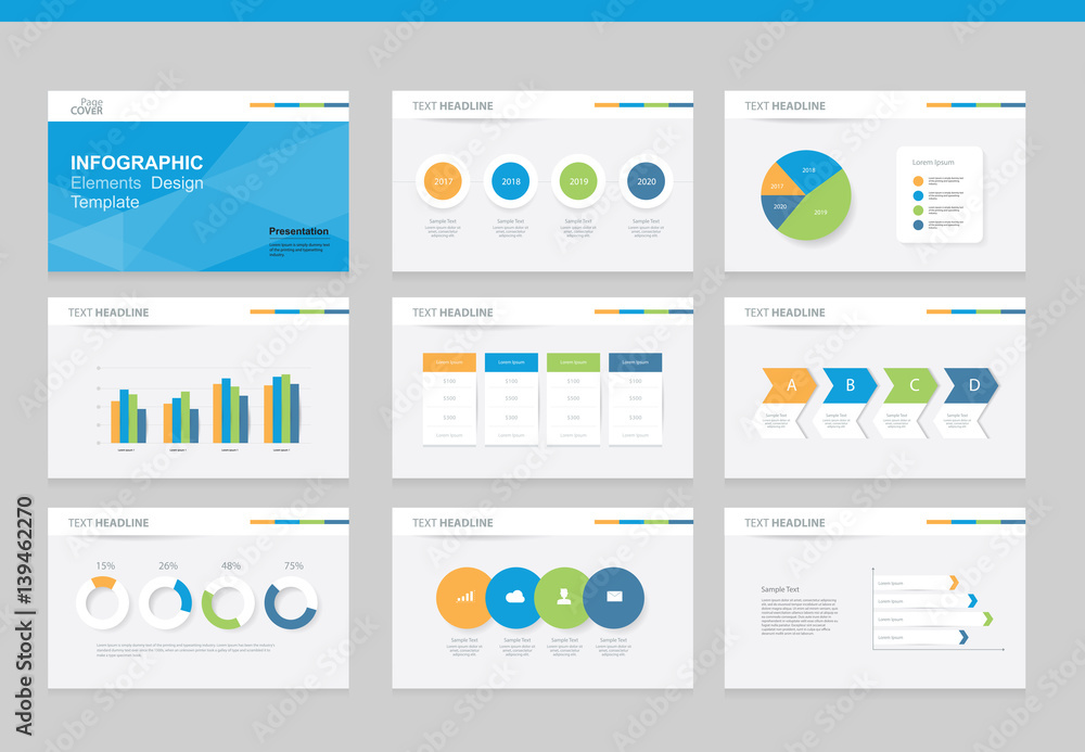 flat vector set infographics element design template. for business ...