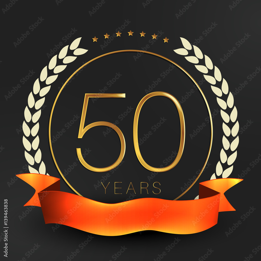 Fifty years anniversary celebration logotype. 50th anniversary logo ...