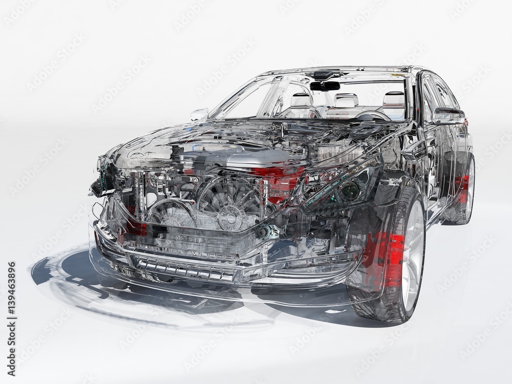 Transparent model cars. Stock-Foto | Adobe Stock