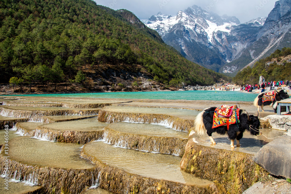 Blue moon Valley , White Water River waterfall and Jade Dragon Snow ...