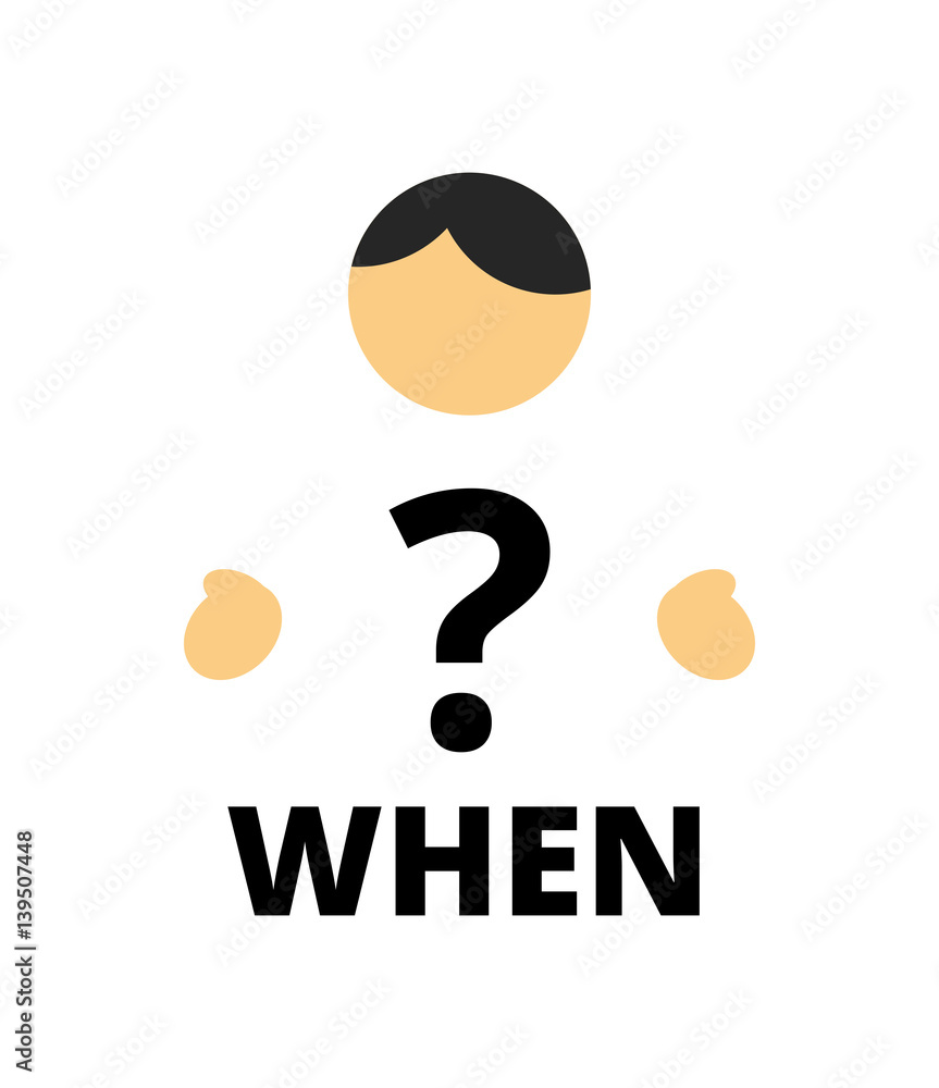 Tell me when Stock Vector | Adobe Stock
