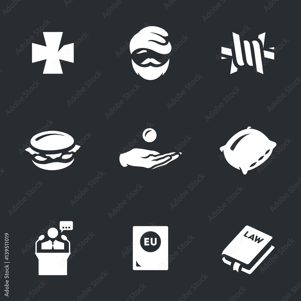 Vector Set of Refugee Icons. Stock Vector | Adobe Stock