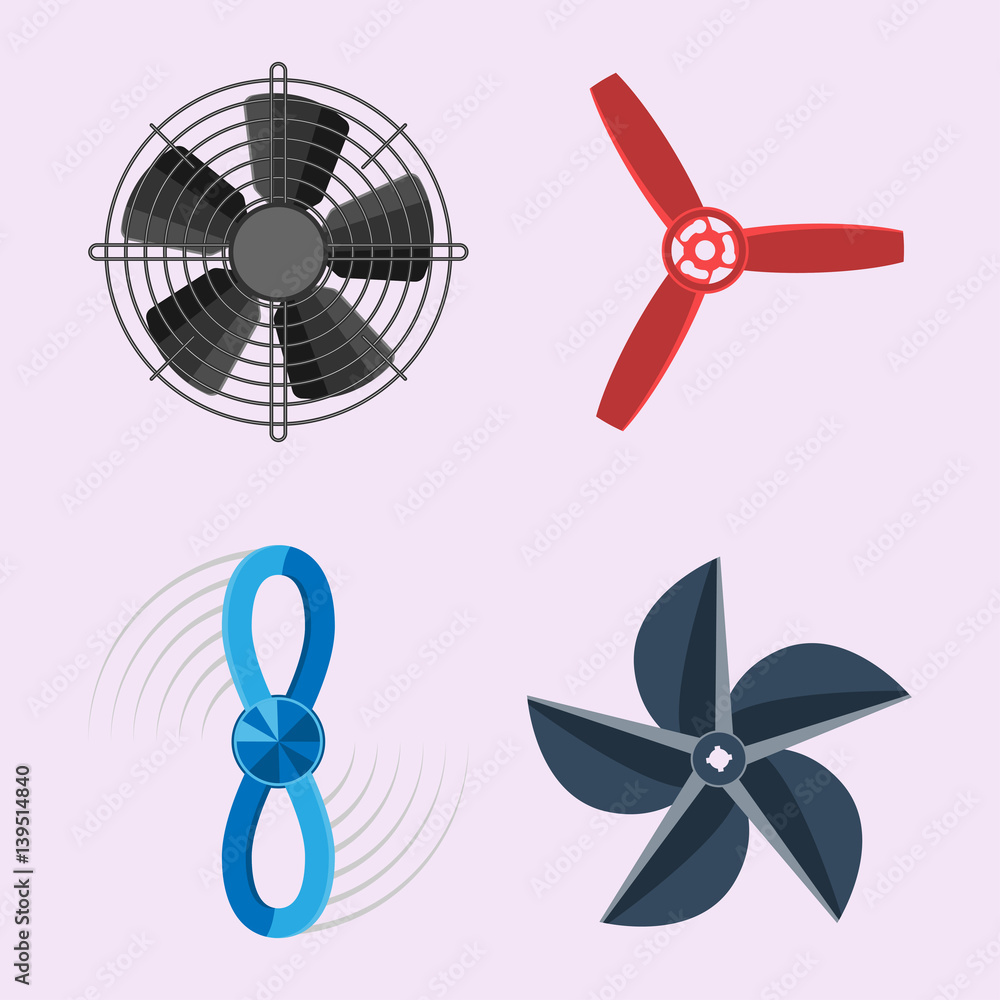 Propeller fan vector illustration fan propeller wind ventilator ...