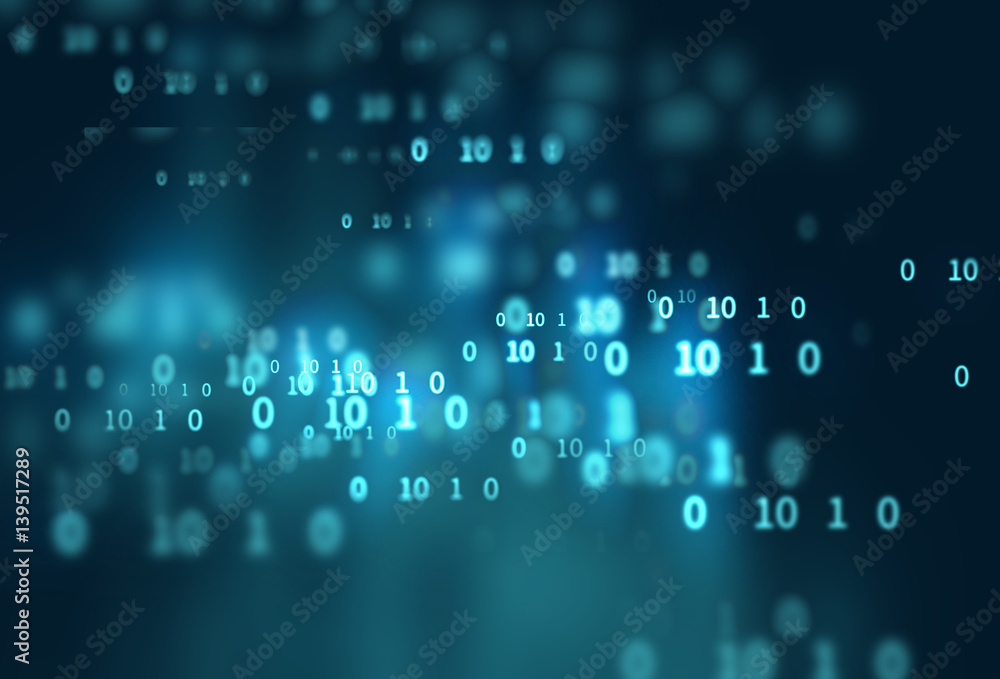 digital code number abstract technology background Stock Illustration ...