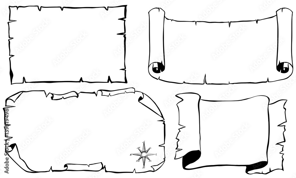 Paper template in four designs Stock Vector | Adobe Stock