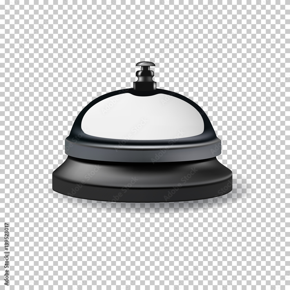 Vector realistic reception bell isolated on transparent background ...