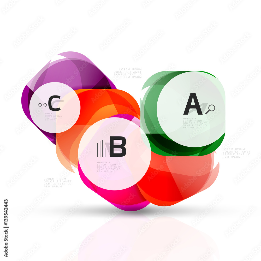 Squares on white with sample text Stock Vector | Adobe Stock