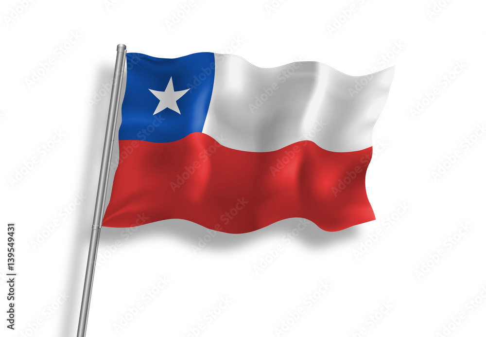 Drapeau du Chili en qualité vectorielle Stock Vector | Adobe Stock
