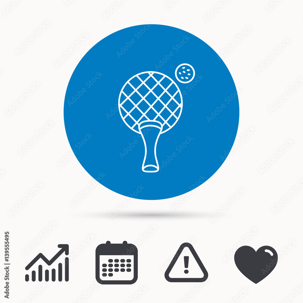 Table tennis icon. Ping pong sign. Professional sport symbol. Calendar ...