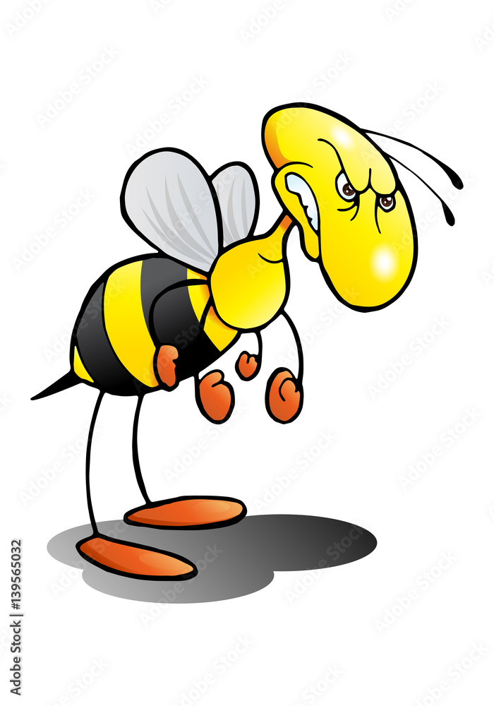 mad as a hornet Stock Illustration | Adobe Stock