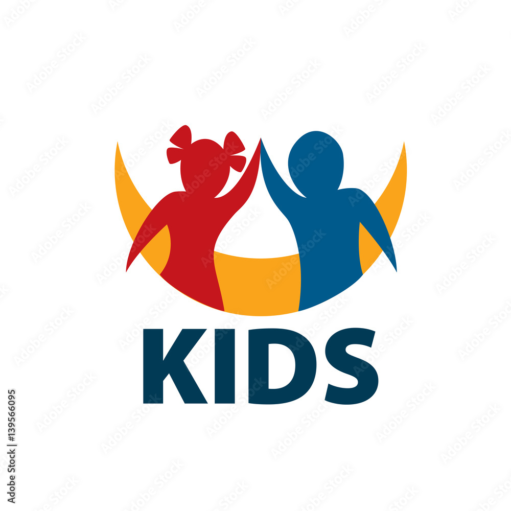 vector logo kids Stock Vector | Adobe Stock