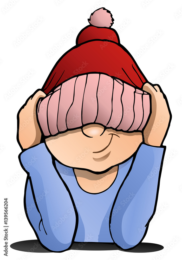 pulling the wool over his eyes Stock Illustration | Adobe Stock