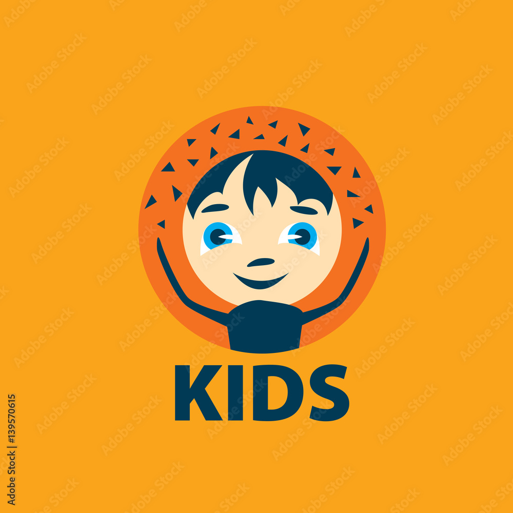 vector logo kids Stock Vector | Adobe Stock