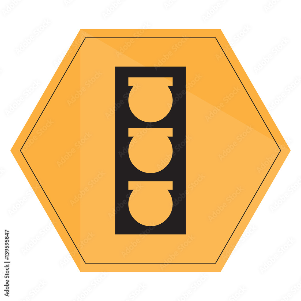 Isolated transit signal on a white background, Vector illustration ...